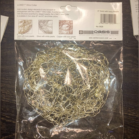 Other | Lomey 6 Inch Floral Wire Bouquet Collar Gold With Pearls | Poshmark